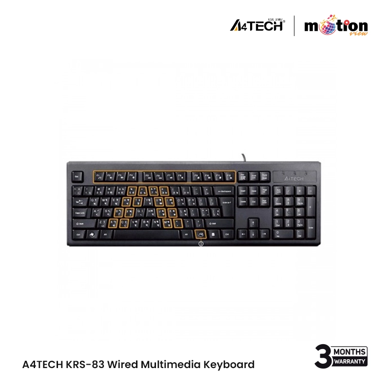 A4TECH KRS-83 Wired Multimedia Keyboard