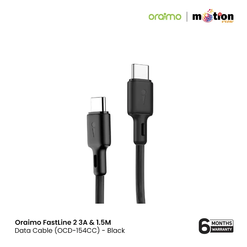 Oraimo FastLine 2 3A Type C to C 1.5M Data Cable (OCD-154CC)