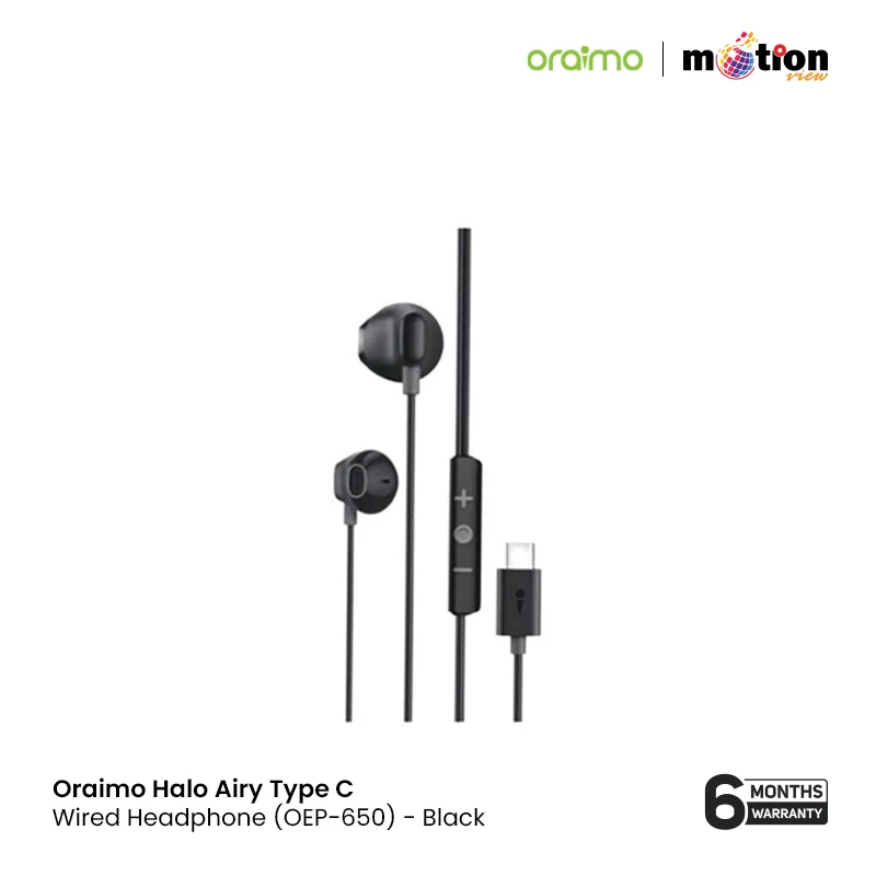 Oraimo Halo Airy Type C Wired Headphone (OEP-650)