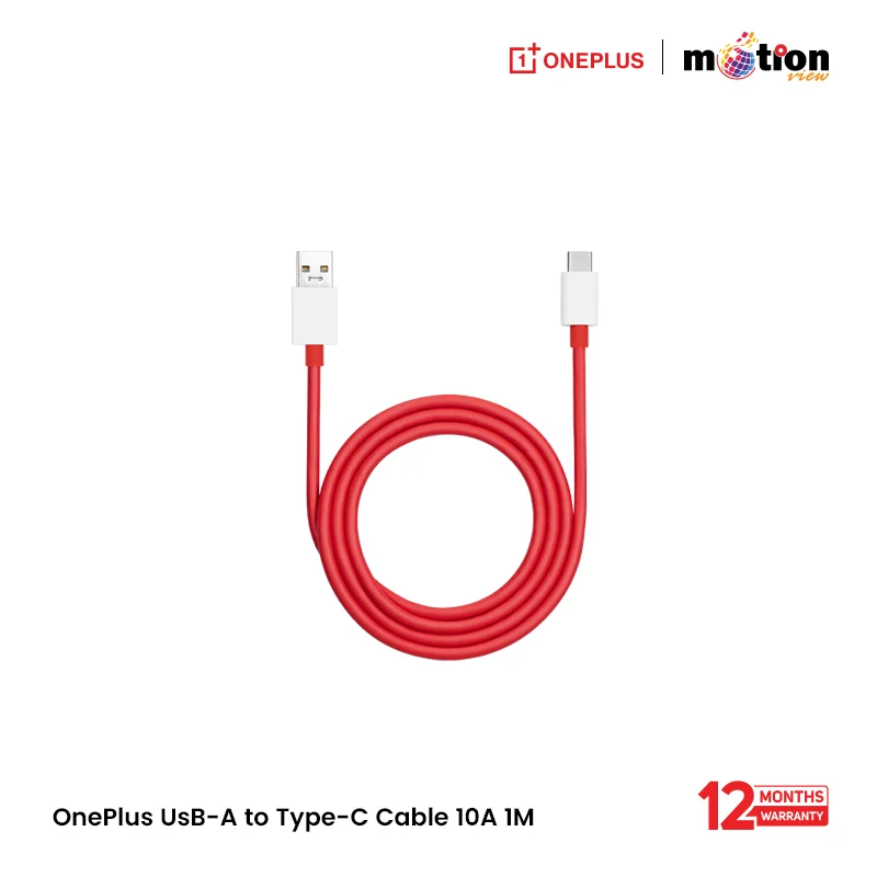 OnePlus UsB-A to Type-C Cable 10A 1M - Red